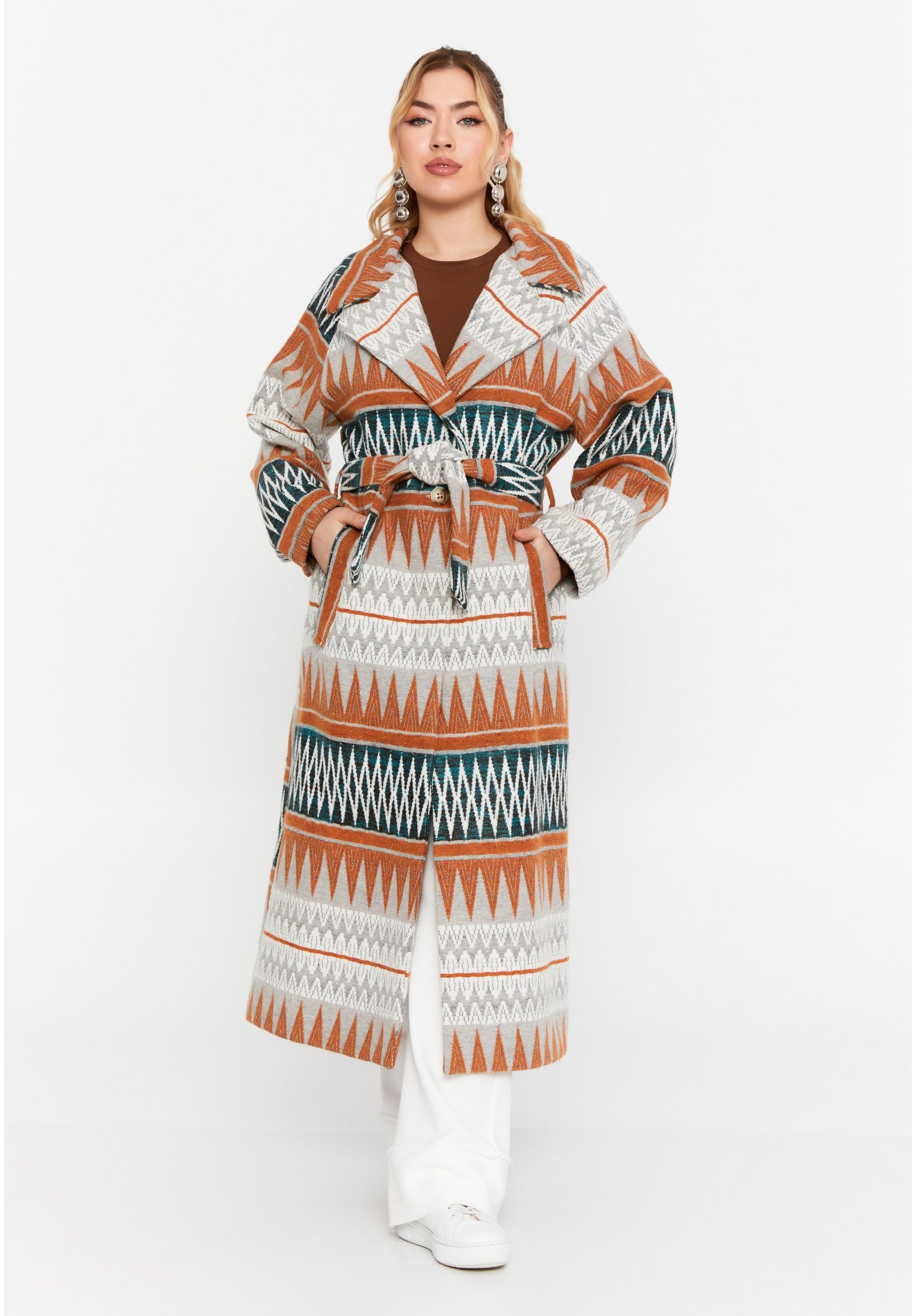 Lana Wool Patterned Regular Coat qmn24k6033 – Istanbul Fashion Center