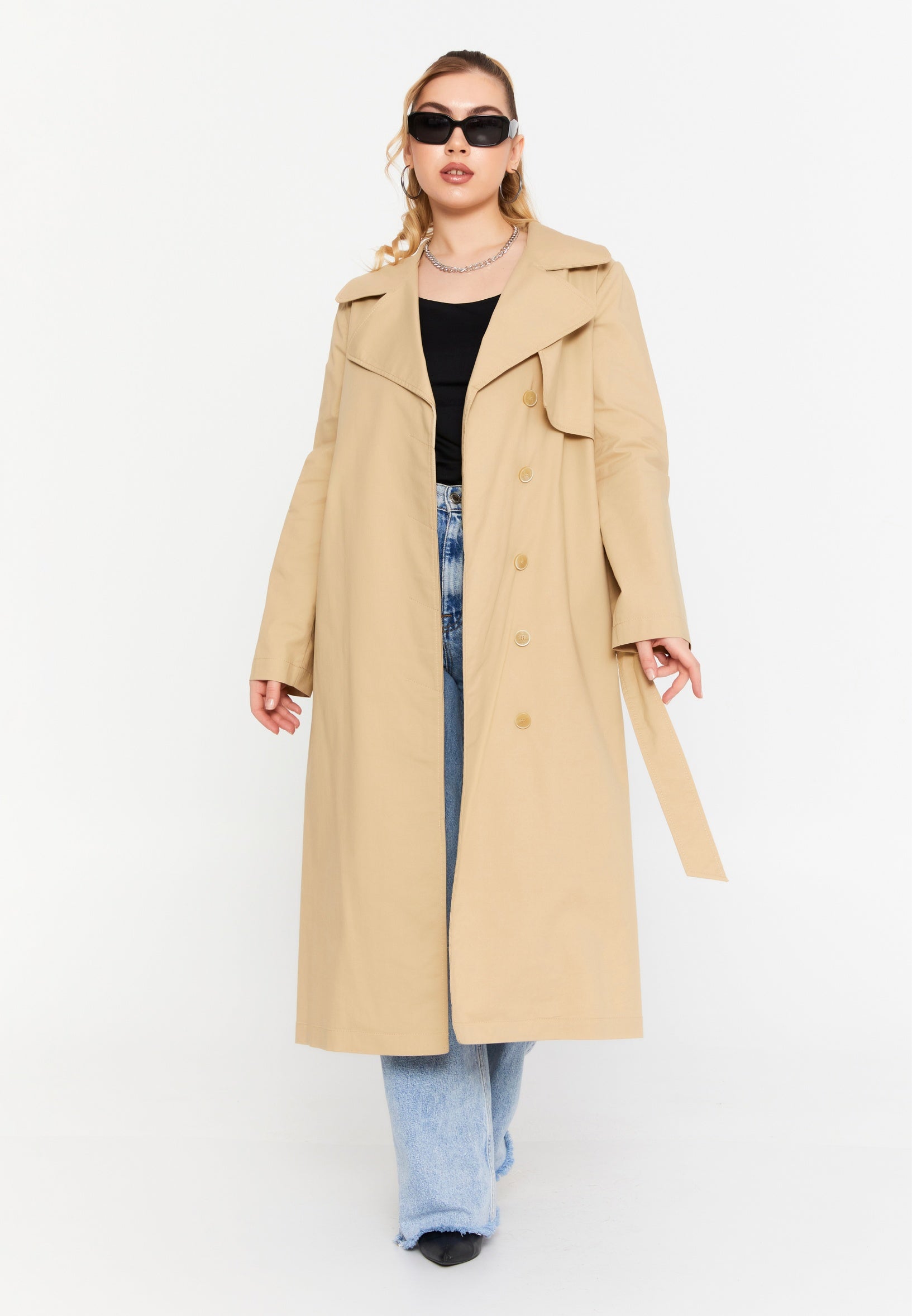 Long Sleeve Regular Trenchcoat trc3521 – Istanbul Fashion Center